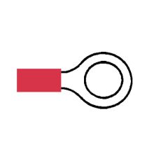 Red Pre-Insulated Ring Terminals – 8.40mm 50 pk – AES India